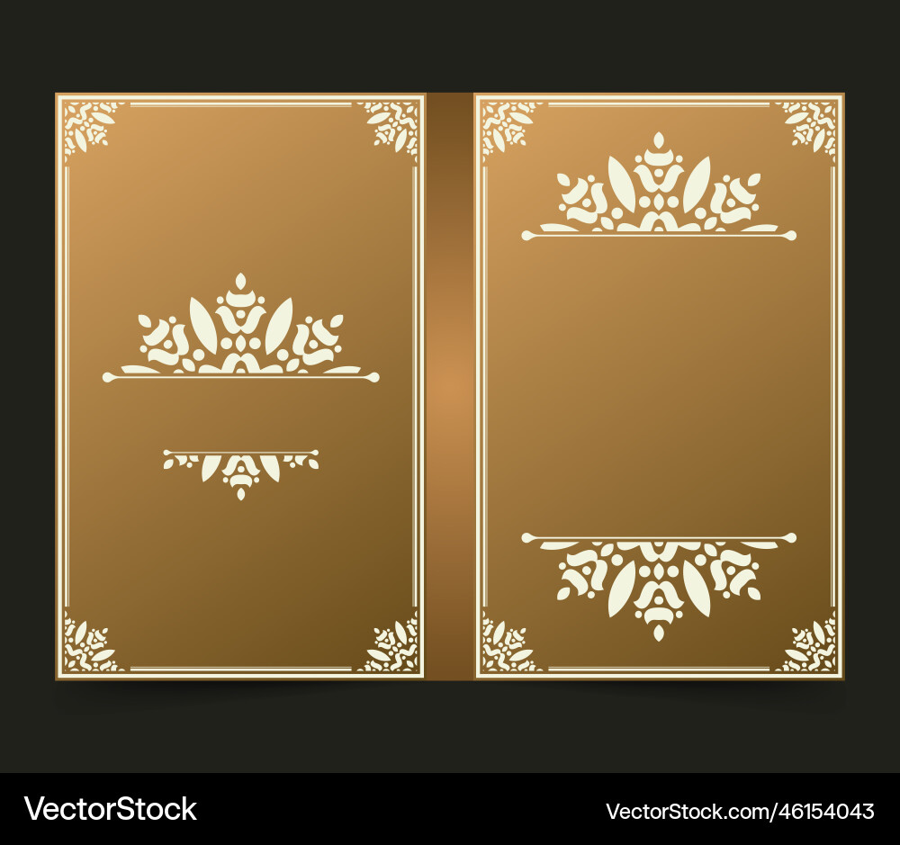 Luxury ornamental book cover design Royalty Free Vector