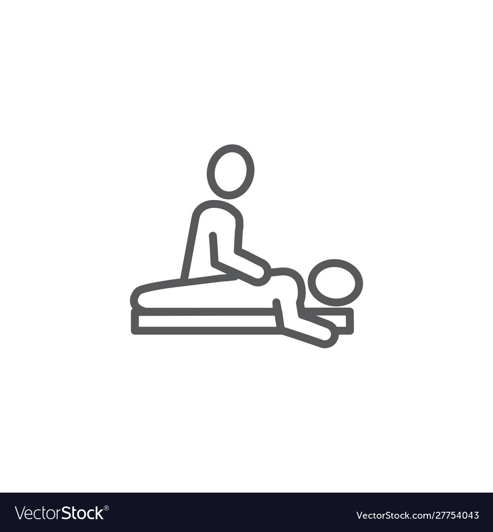 Massage Line Icon On White Background Royalty Free Vector