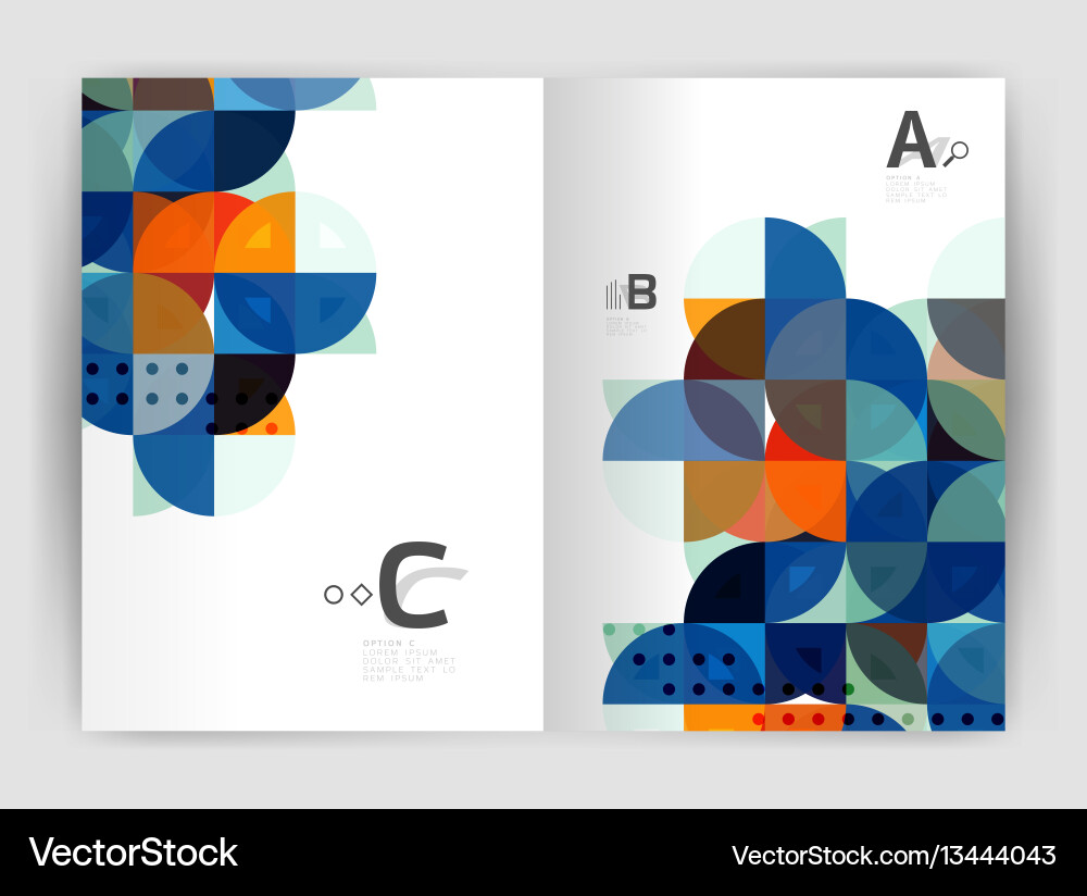 Modern geometric annual report cover Royalty Free Vector