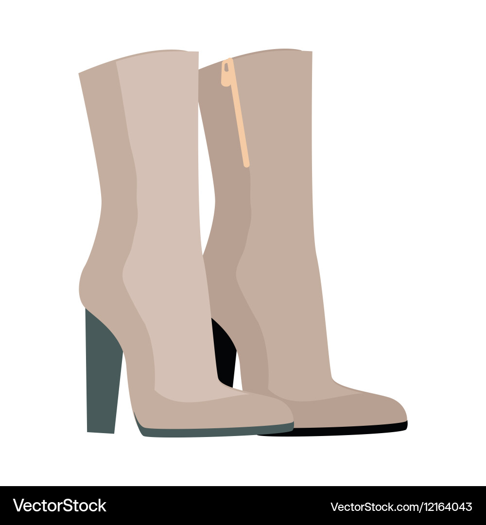 Pair of boots in flat design Royalty Free Vector Image