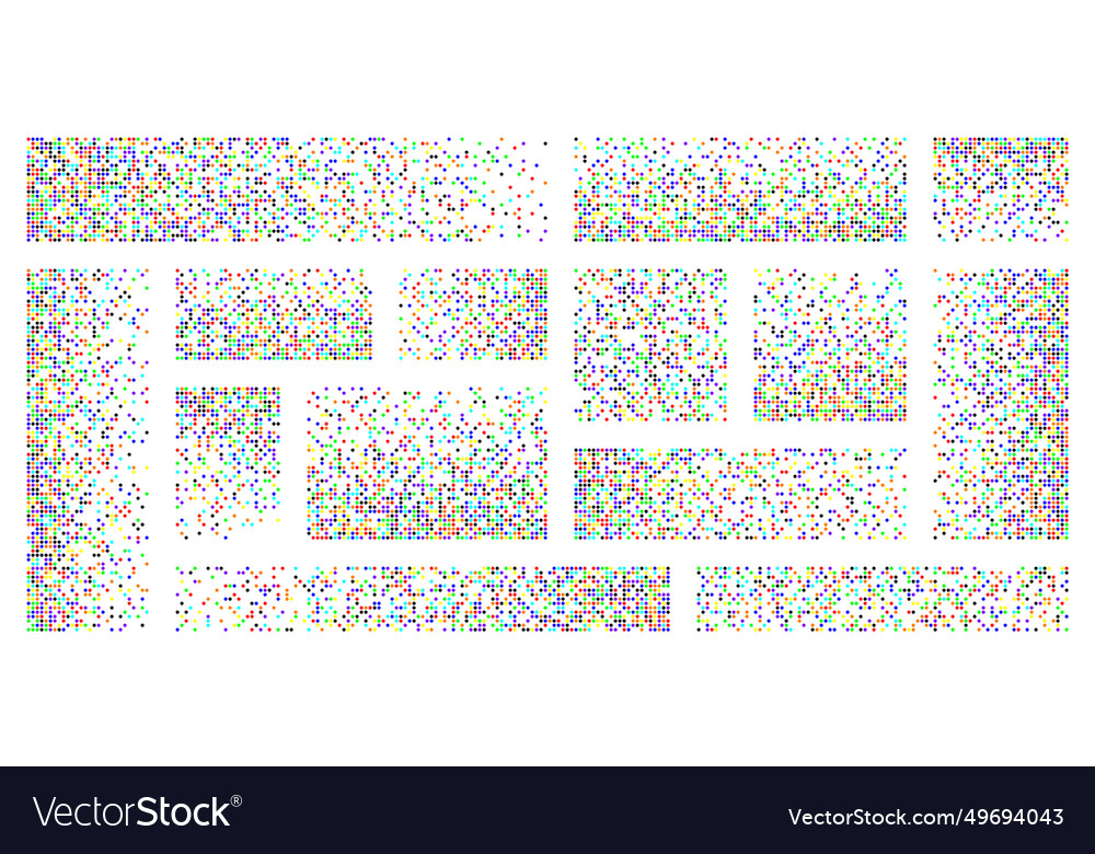 Pixel disintegration decay effect various Vector Image