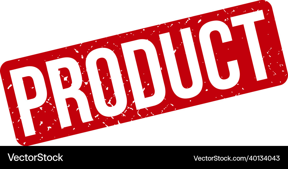Product rubber stamp red rubber grunge Royalty Free Vector