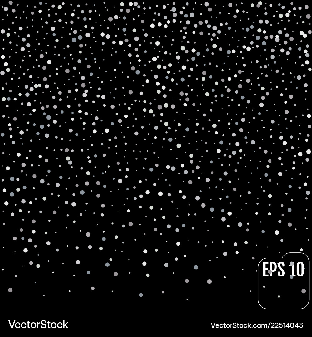 Silver dust confetti scatter spots with stars Vector Image