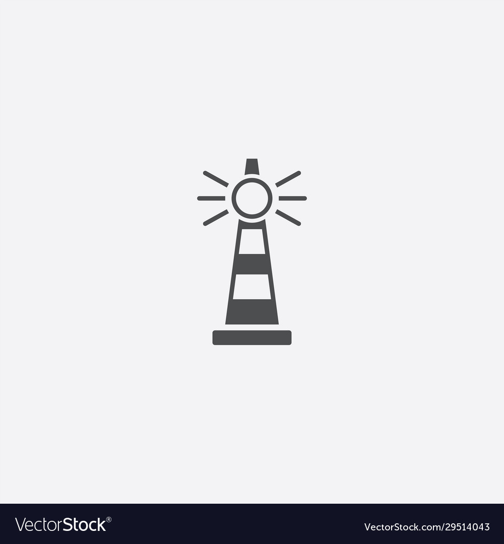 Simple lighthouse icon Royalty Free Vector Image