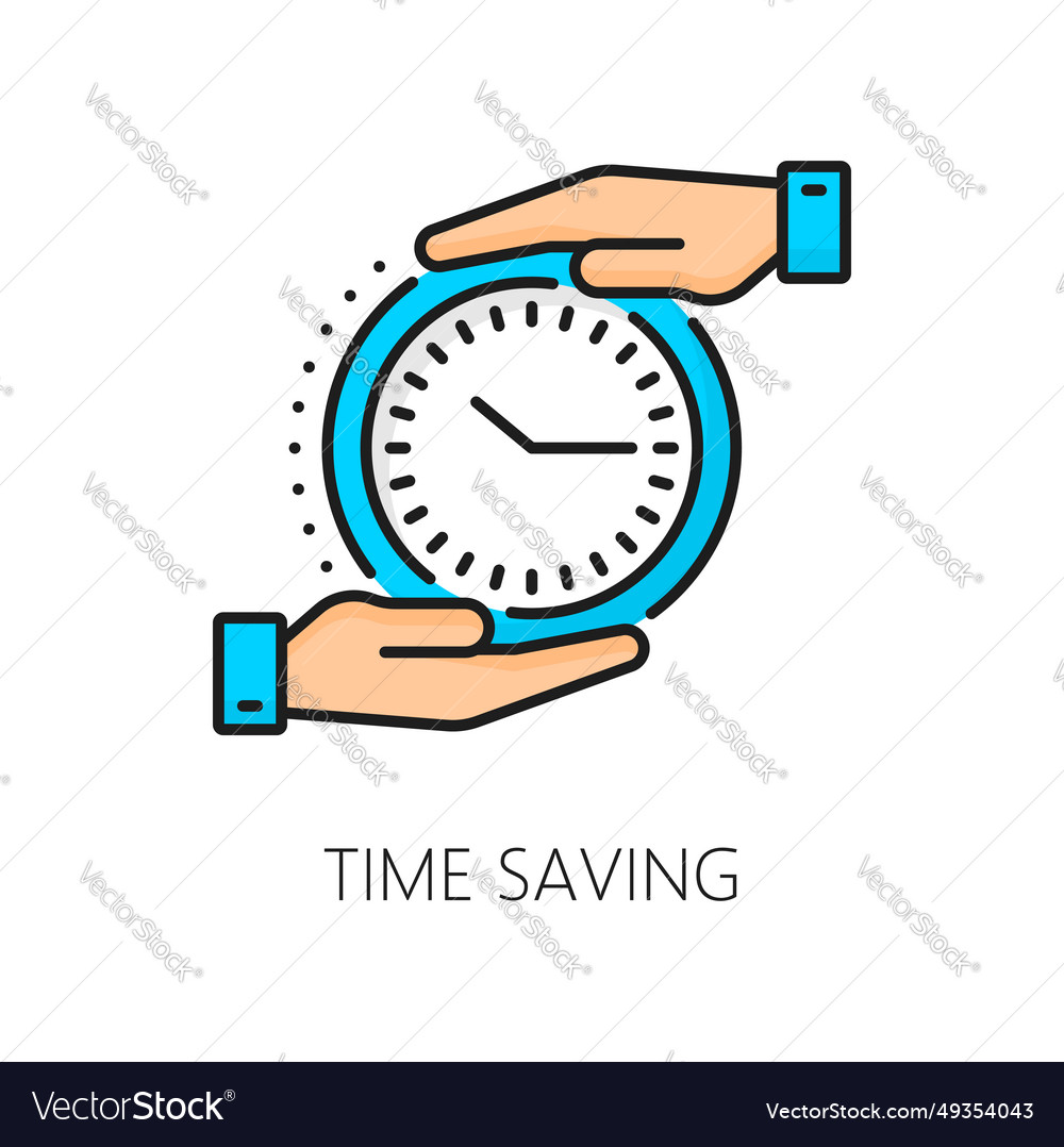 Time Saving Cms Content Management System Icon Vector Image