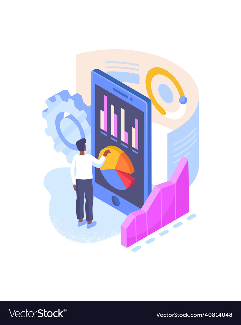 Big data analysis Royalty Free Vector Image - VectorStock