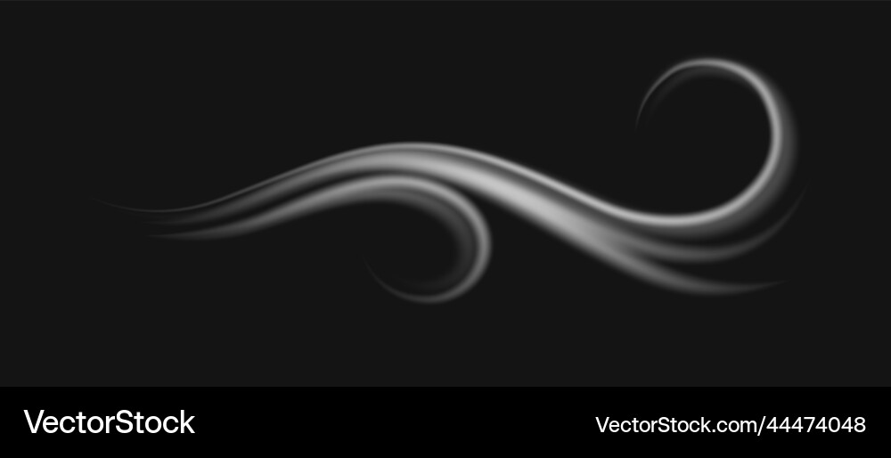 Blowing wind moving smoke or fumes Royalty Free Vector Image