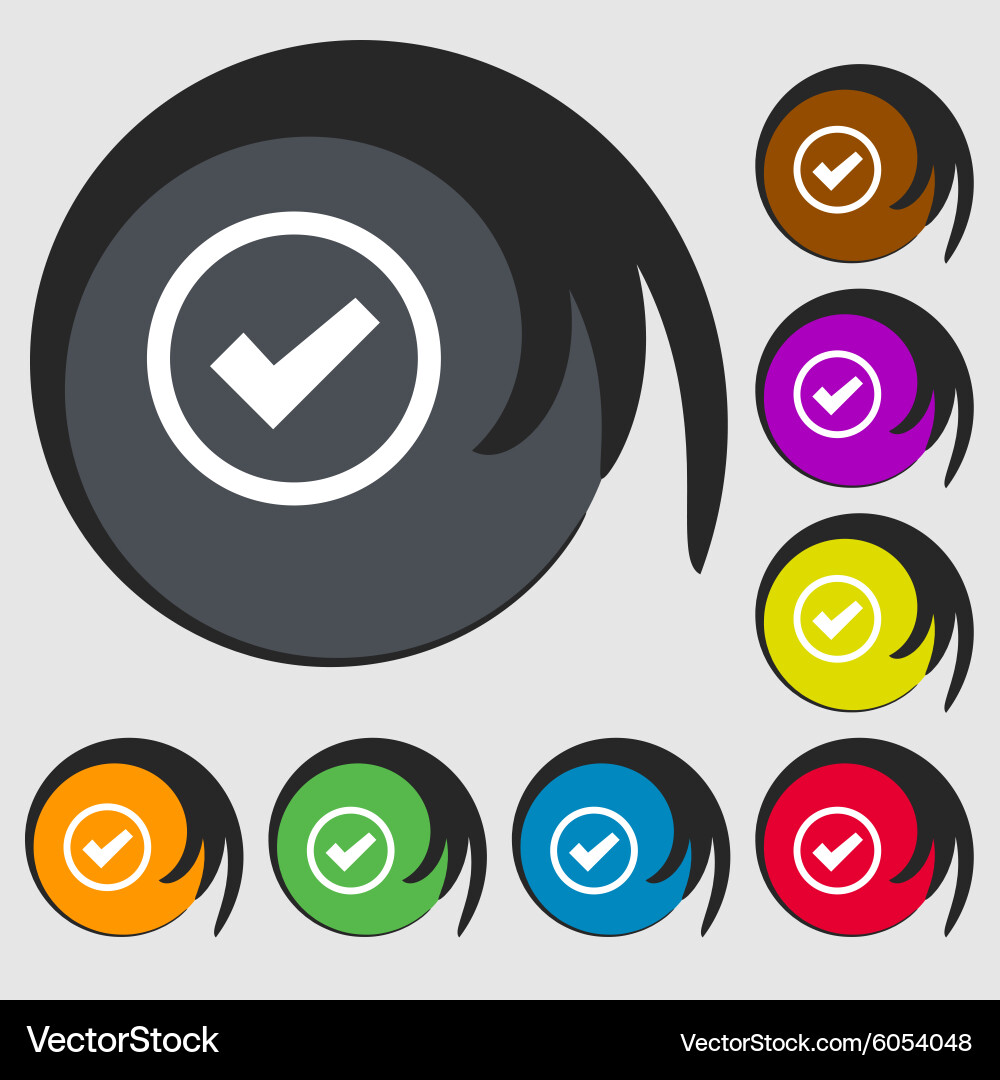 Check mark sign icon confirm approved symbol Vector Image