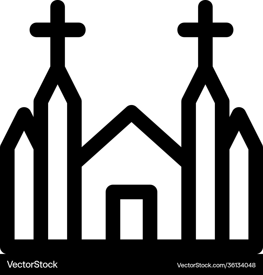 Churches icon or logo isolated sign symbol Vector Image