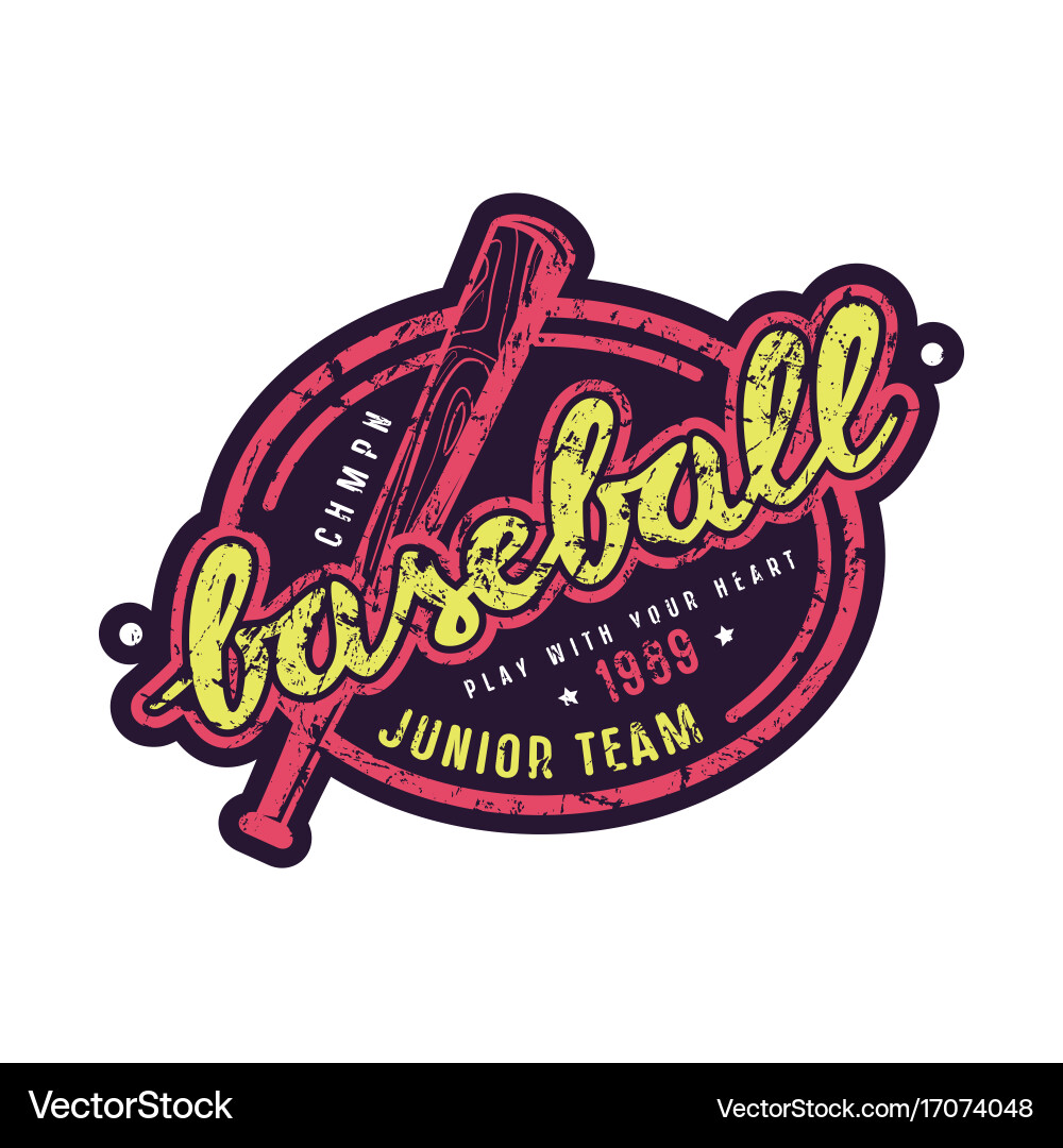 Emblem of baseball junior team Royalty Free Vector Image