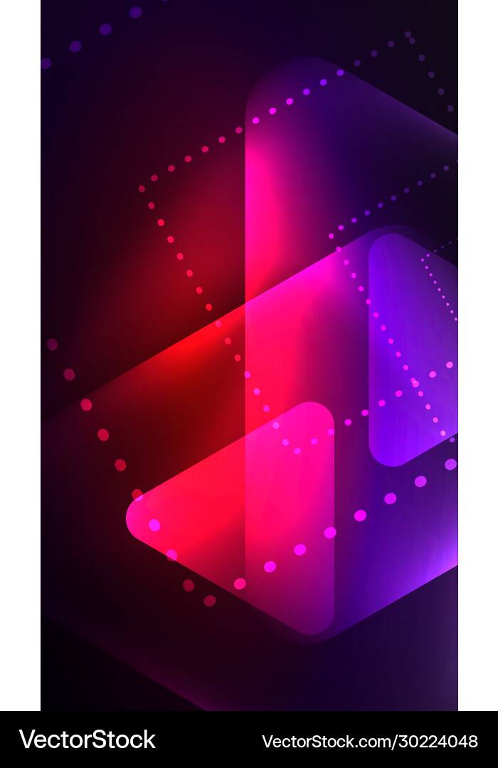 Glowing neon shiny transparent abstract geometric Vector Image