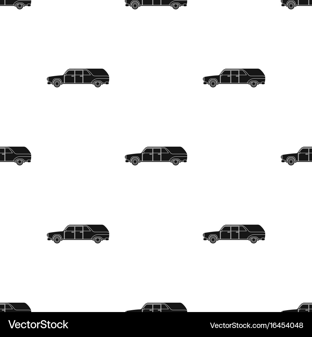 Hearse icon in black style isolated on white Vector Image