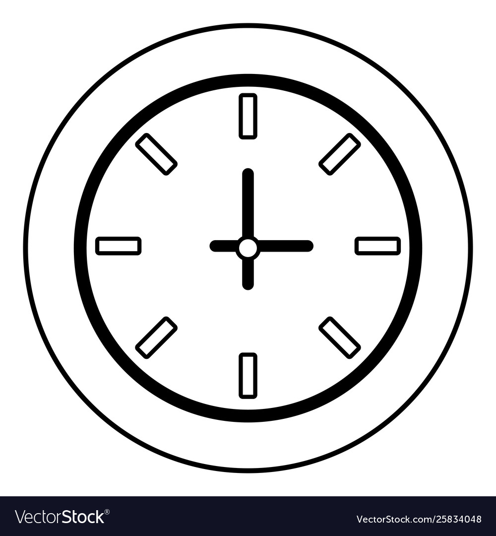 Isolated clock design Royalty Free Vector Image