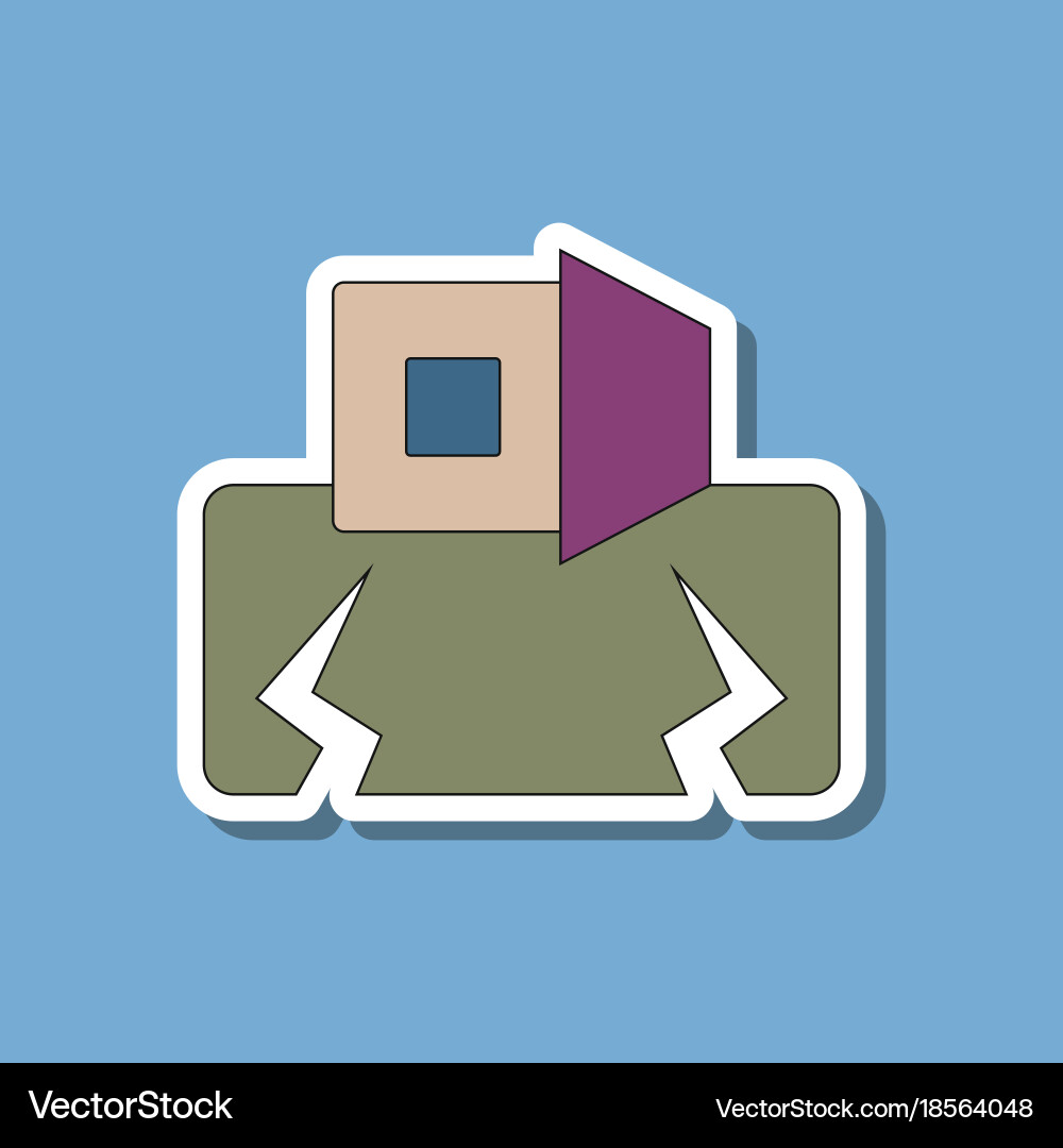 Paper sticker on stylish background disaster Vector Image