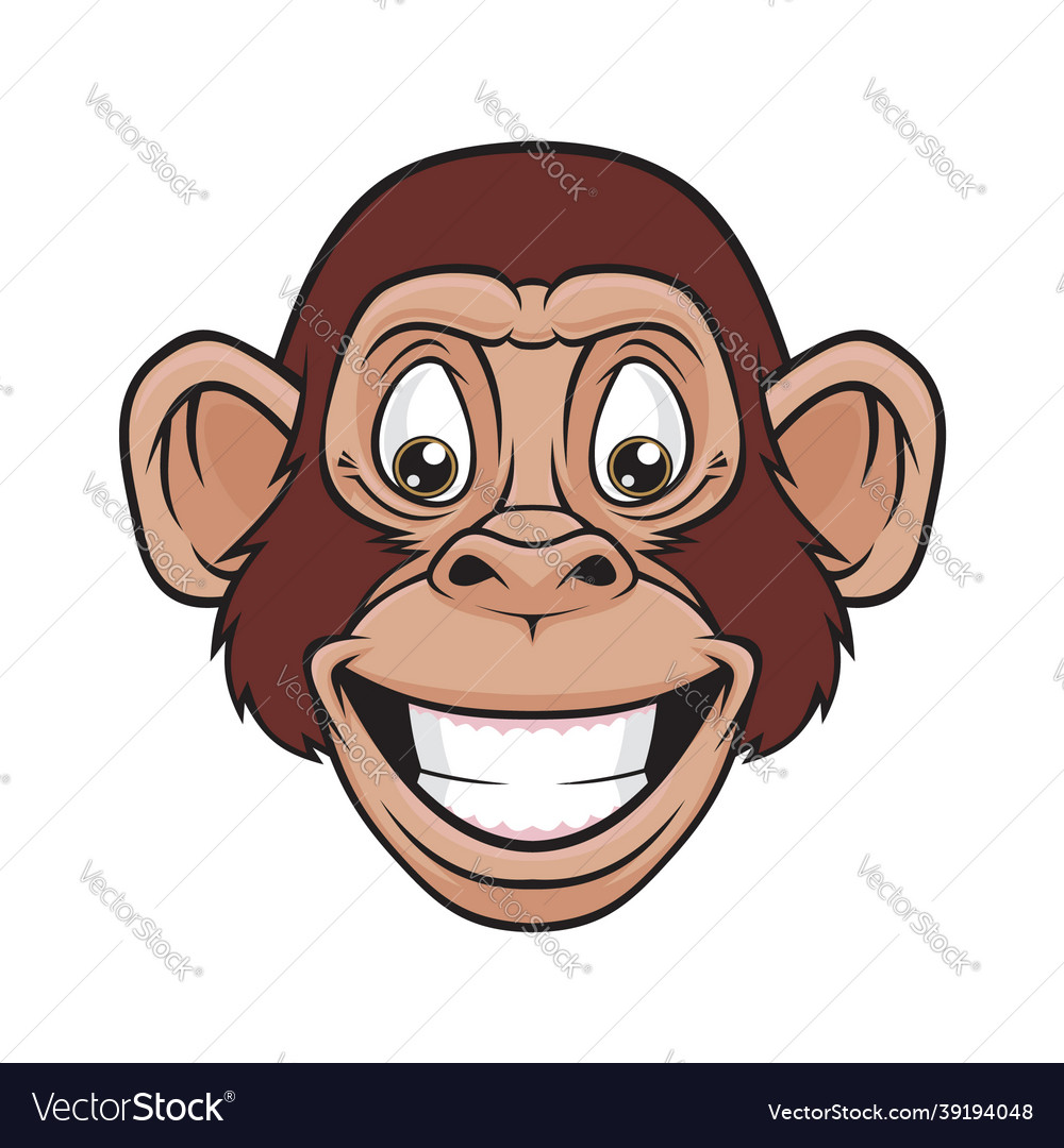 Smiling cool monkey Royalty Free Vector Image - VectorStock