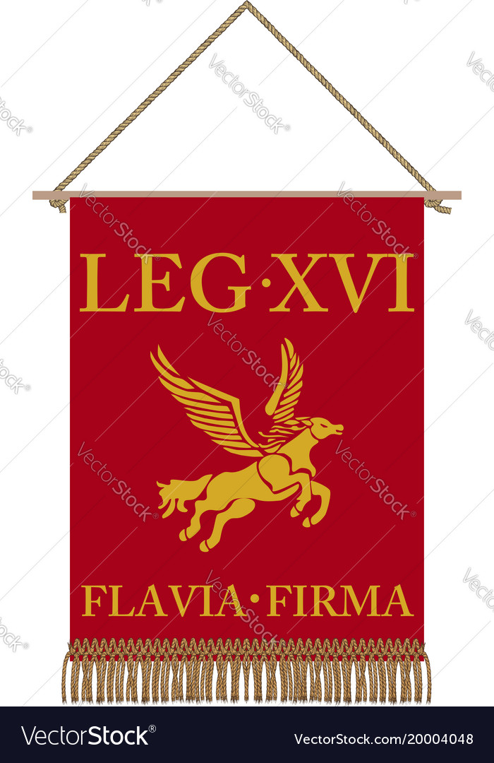 Standard of legio xvi flavia firma Royalty Free Vector Image