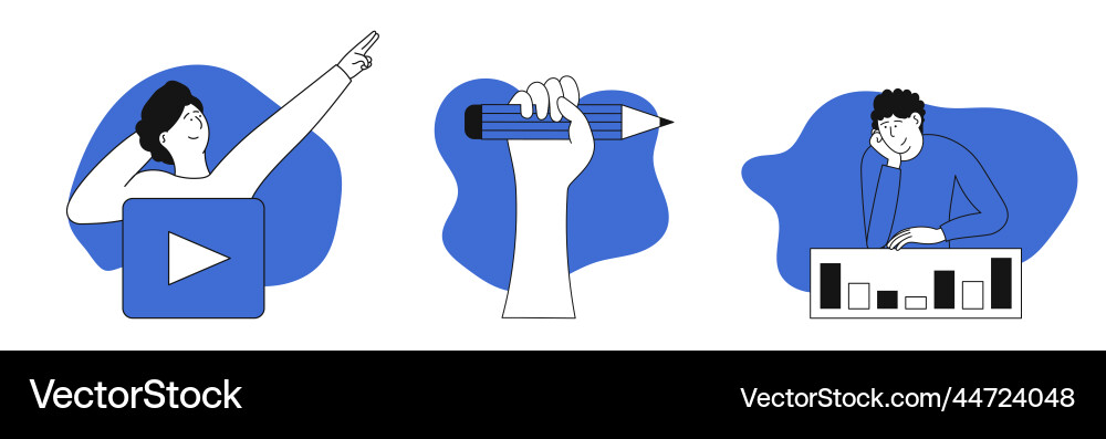 Staying productive set business concept stay Vector Image