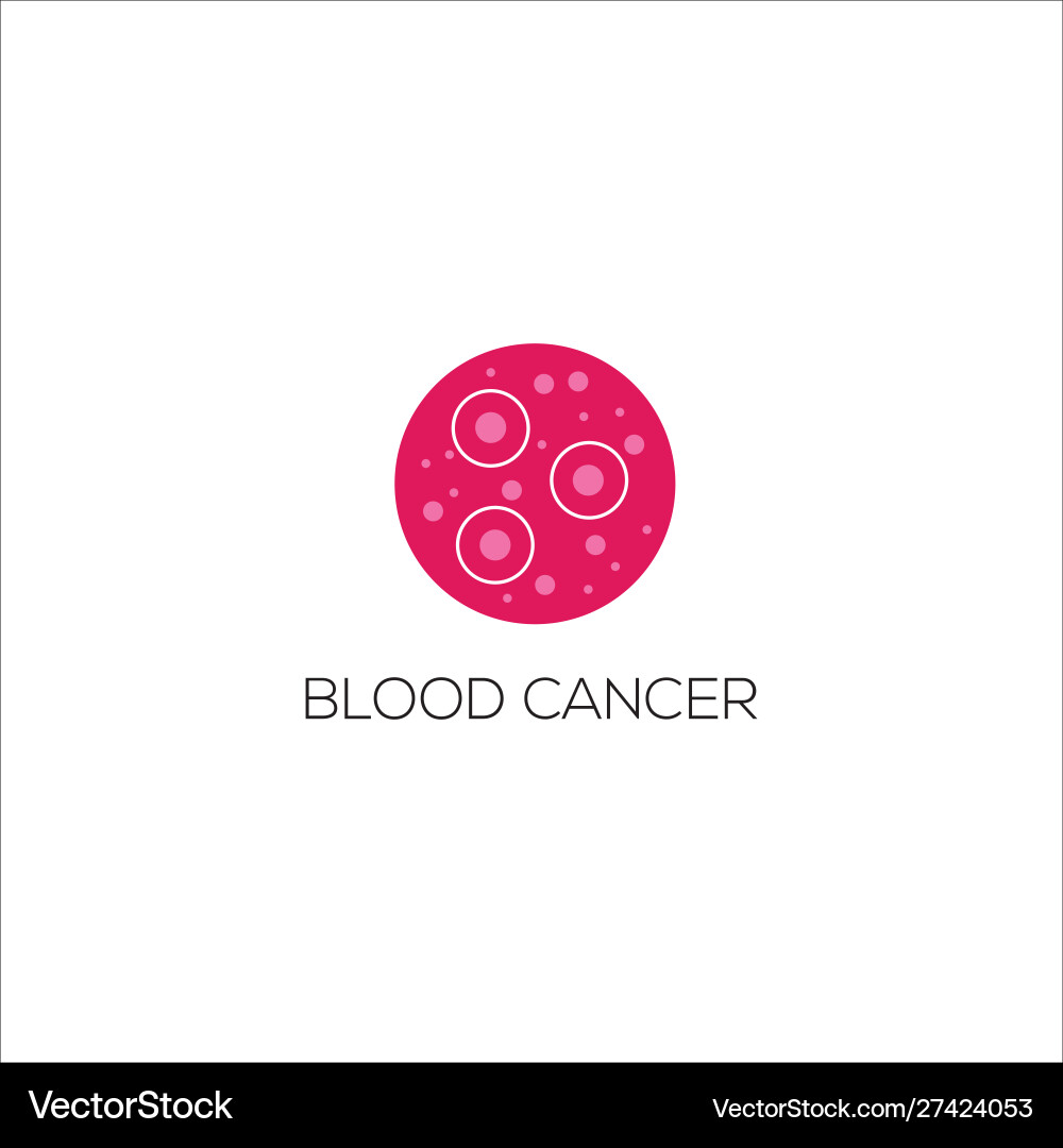 Blood cancer logo design Royalty Free Vector Image