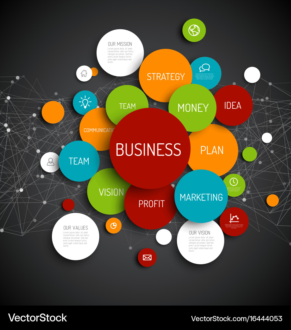 Business infographic diagram Royalty Free Vector Image