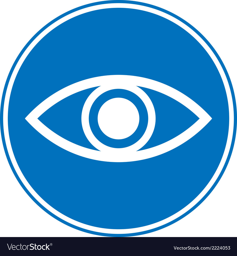 Eye button Royalty Free Vector Image - VectorStock