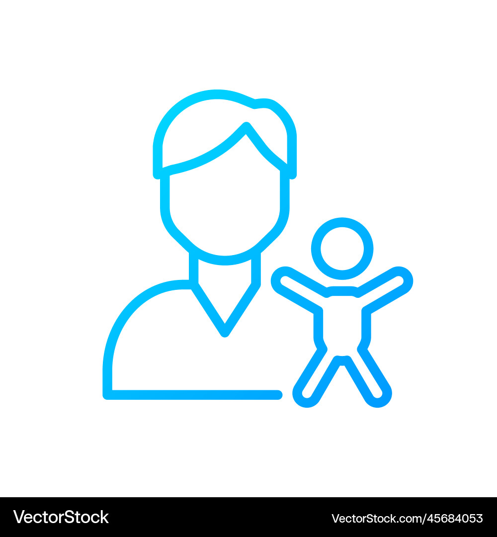 Pediatrics pixel perfect gradient linear icon Vector Image