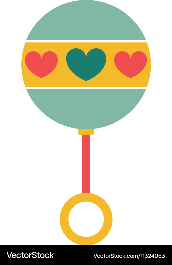 Rattle baby toy icon image Royalty Free Vector Image