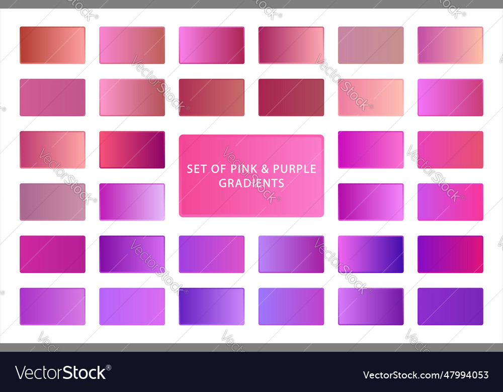 Set of pink and purple gradients collection Vector Image