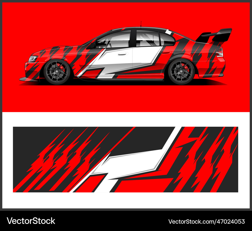 Vinyl vehicle wrap sticker design Royalty Free Vector Image