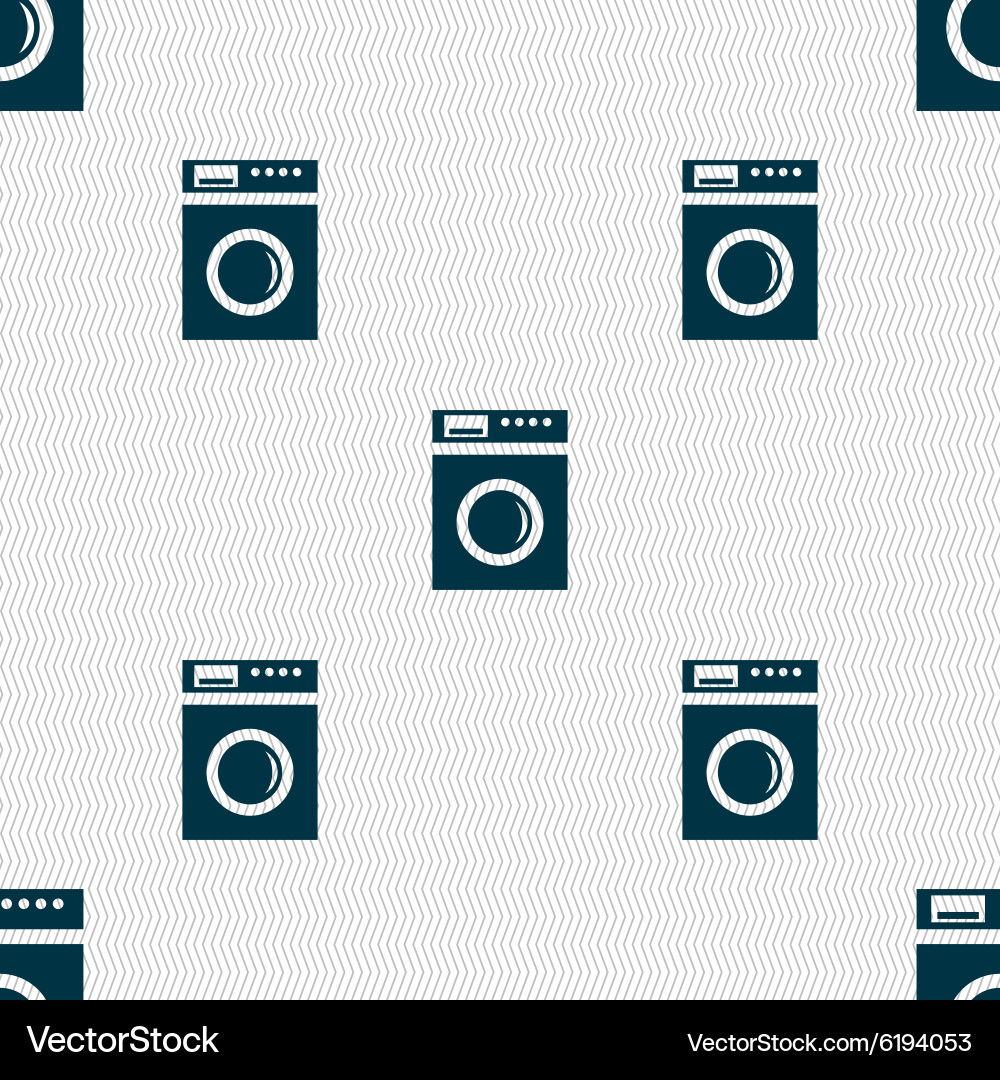 Washing machine icon sign seamless abstract Vector Image