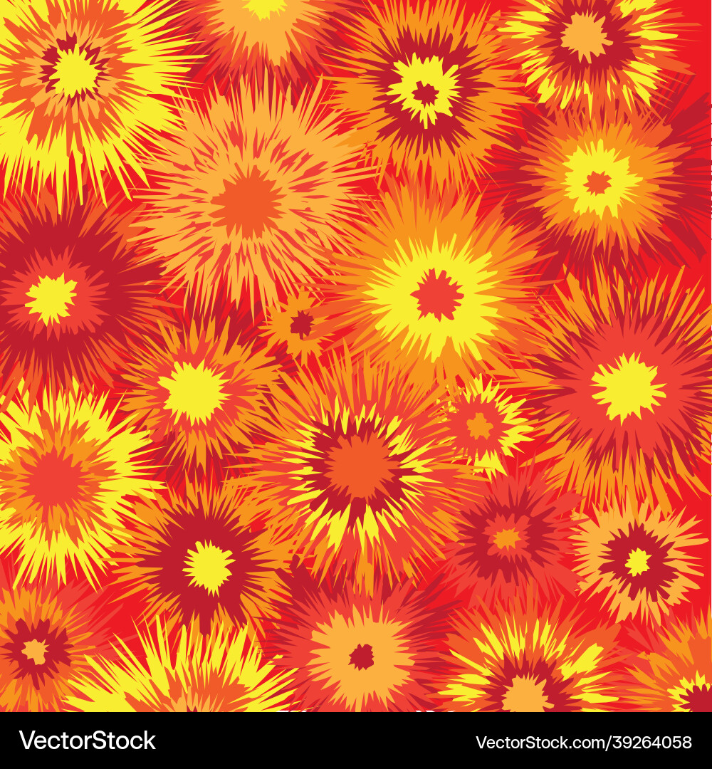 Color burst pattern red orange and yellow Vector Image