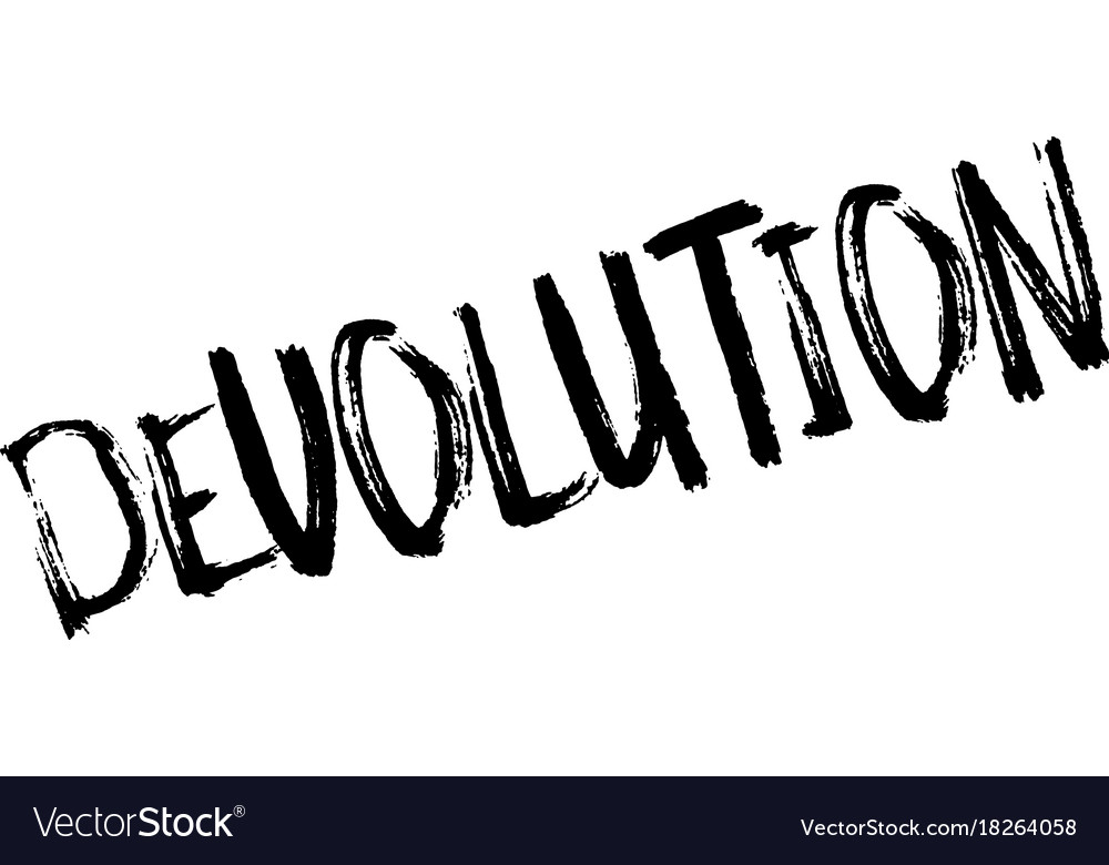 Devolution rubber stamp Royalty Free Vector Image