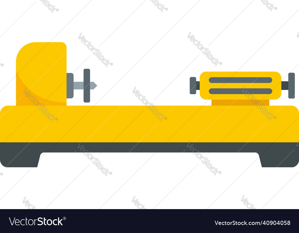 Factory lathe icon flat isolated Royalty Free Vector Image
