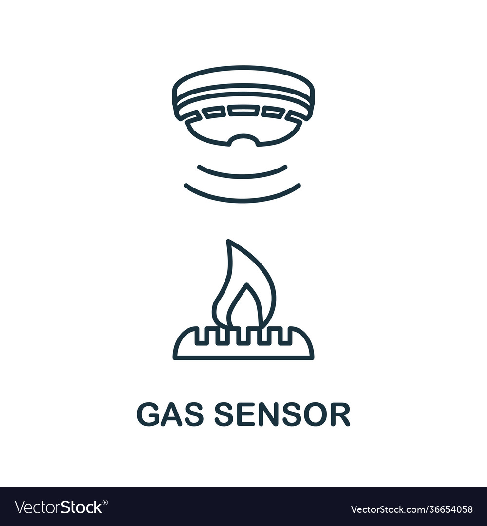Gas Sensor Icon Simple Element From Sensors Icons Vector Image