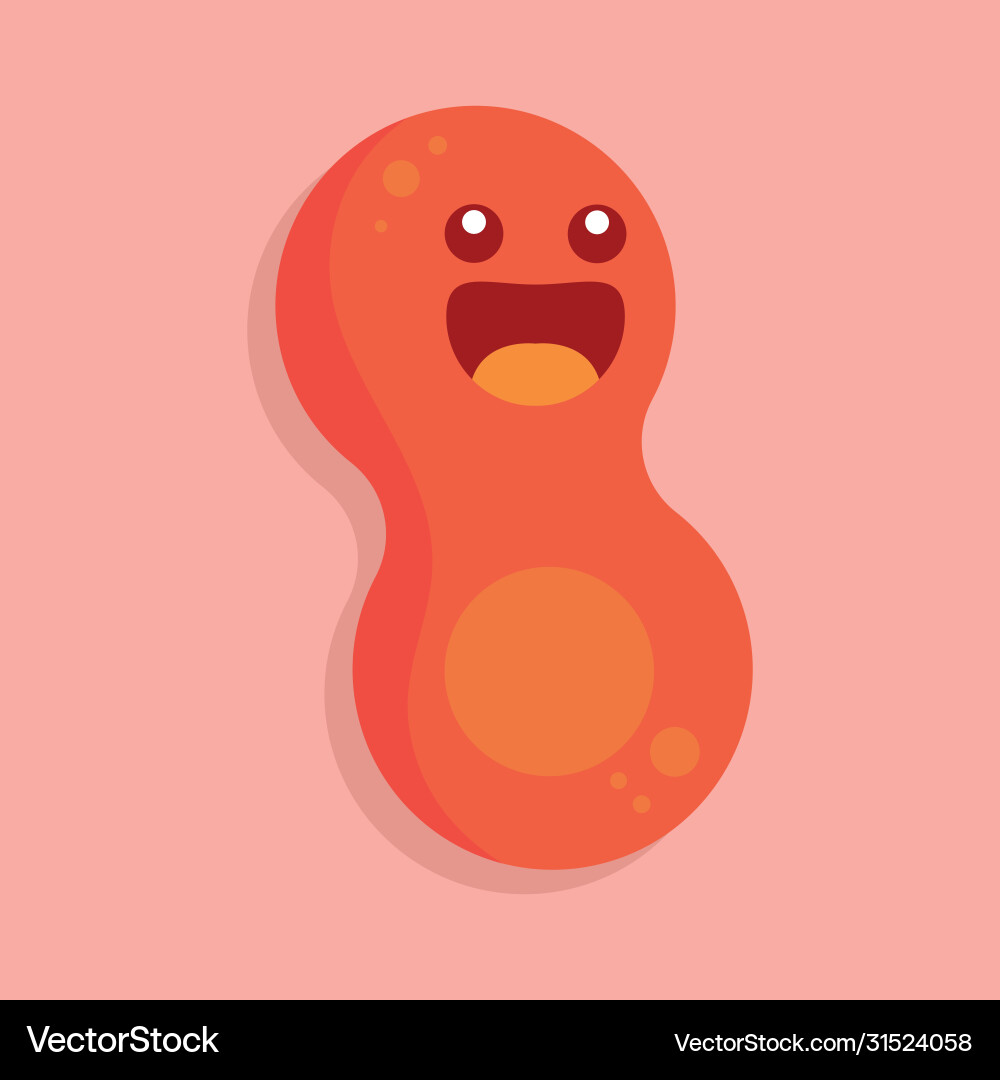 Happy virus cartoon Royalty Free Vector Image - VectorStock