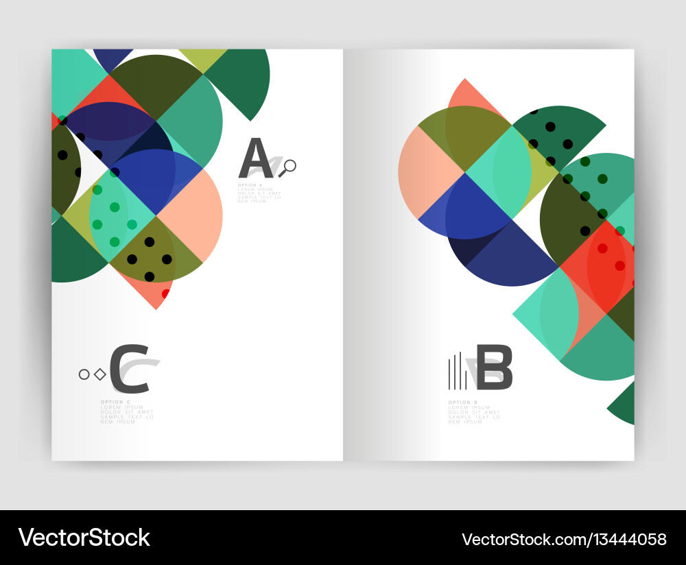 Modern geometric annual report cover Royalty Free Vector