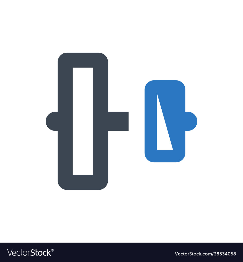 Object vertical align icon Royalty Free Vector Image