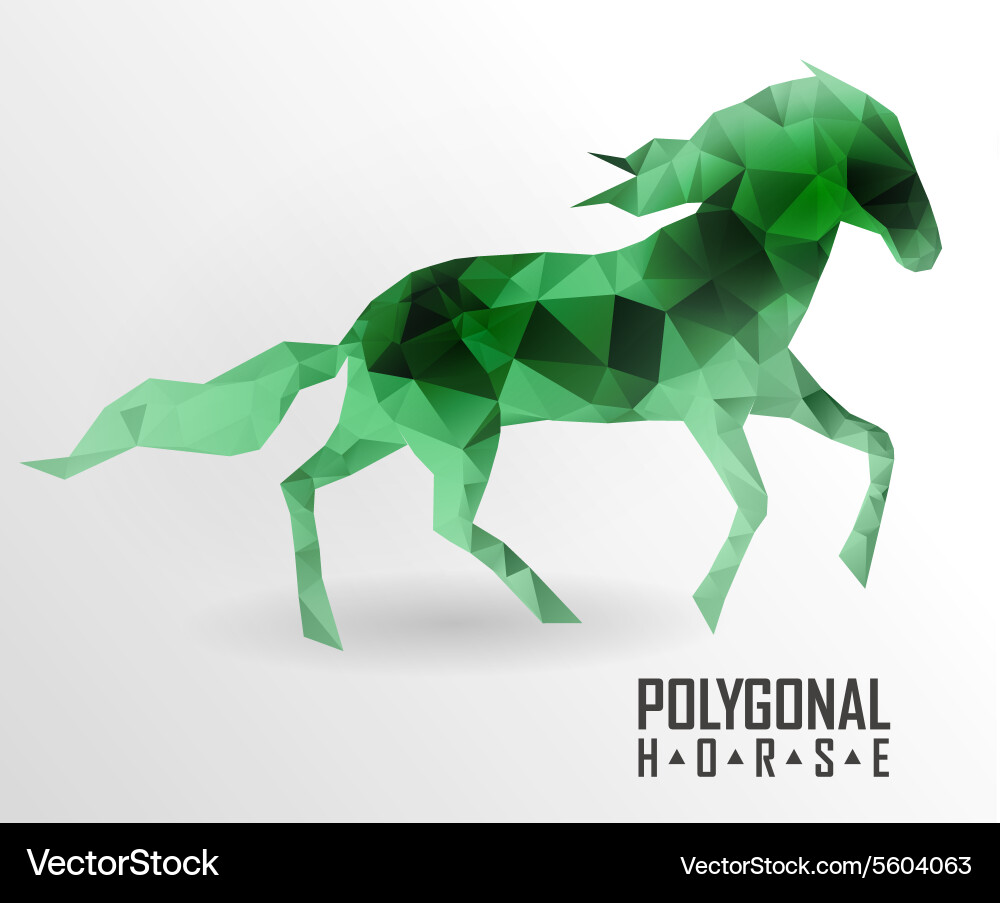 Abstract polygonal horse geometric hipster Vector Image