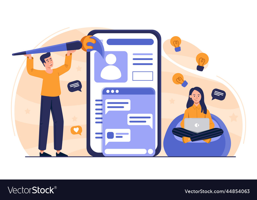 App interface improvement Royalty Free Vector Image