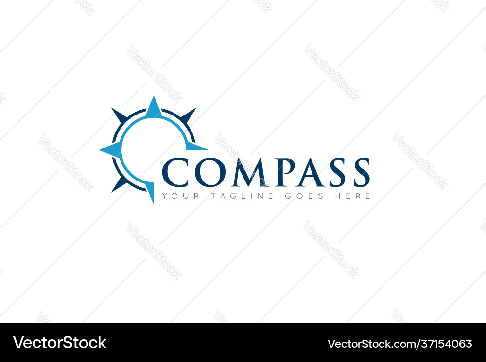 Compass logo and icon design template Royalty Free Vector