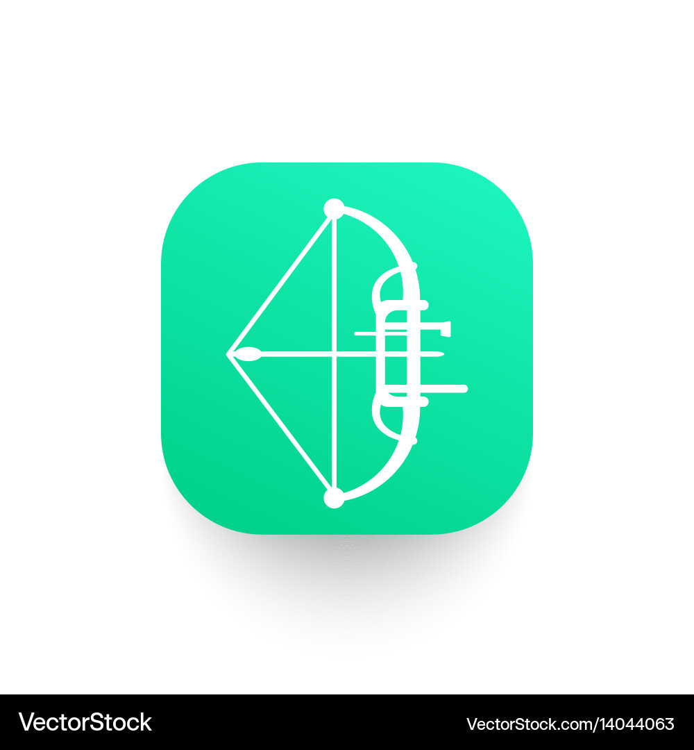 Compound bow archery sport icon pictograph Vector Image