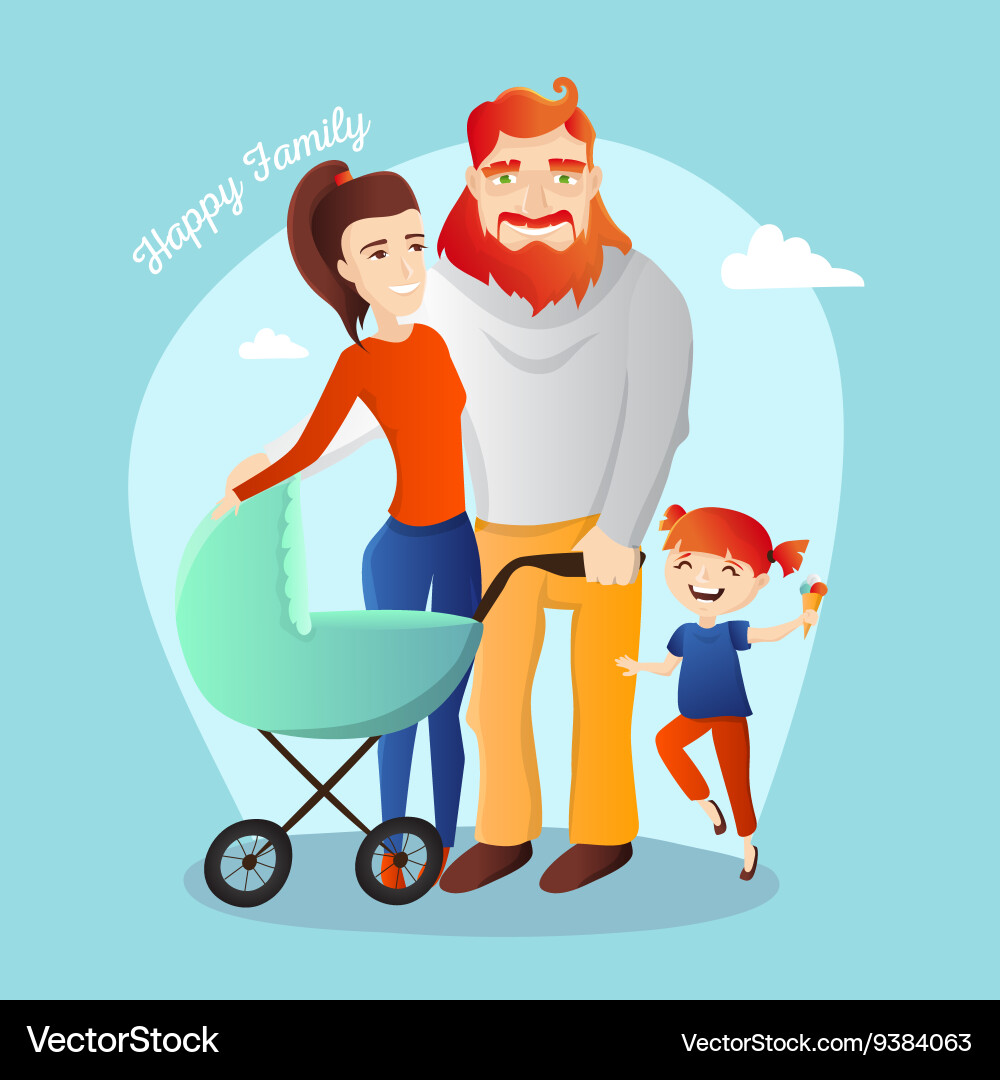 Family happy parents Royalty Free Vector Image