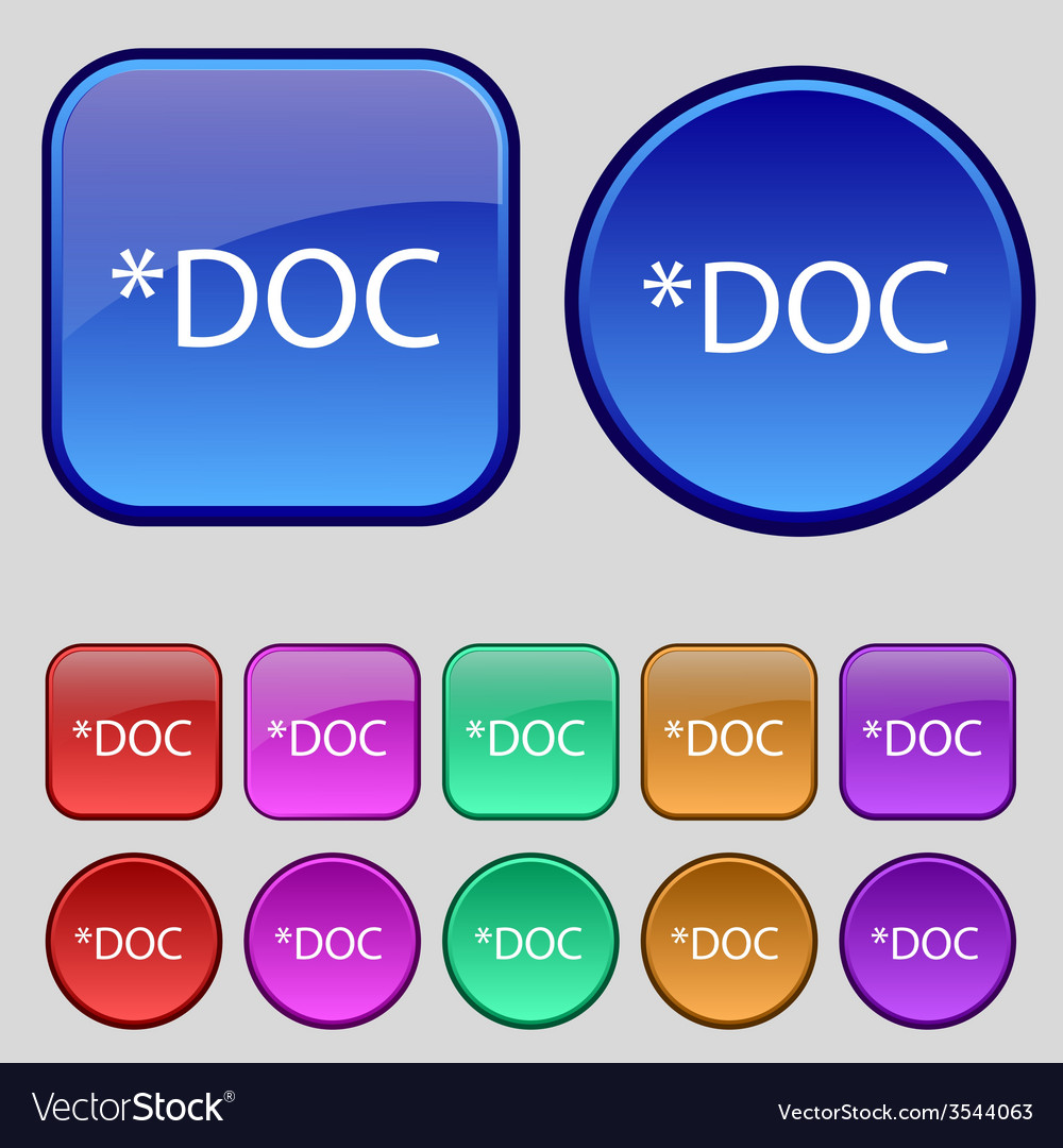 File document icon download doc button Royalty Free Vector