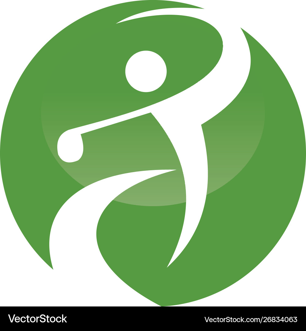Golf logo graphic design template Royalty Free Vector Image