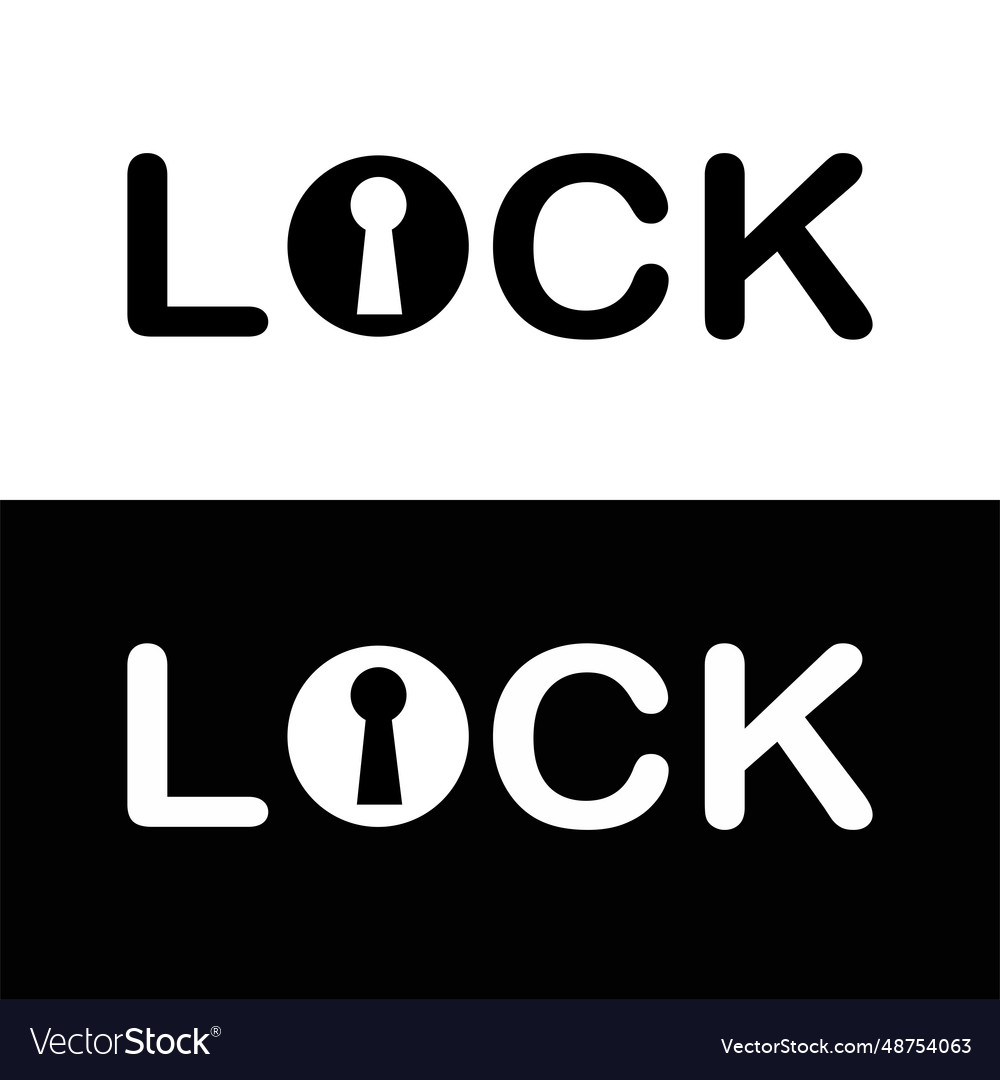 Lock logo Royalty Free Vector Image - VectorStock