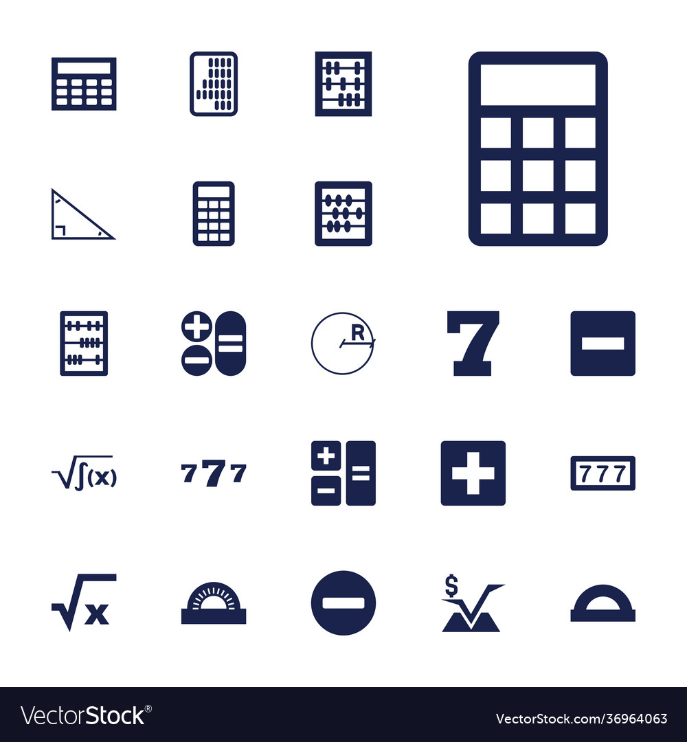 Math icons Royalty Free Vector Image - VectorStock