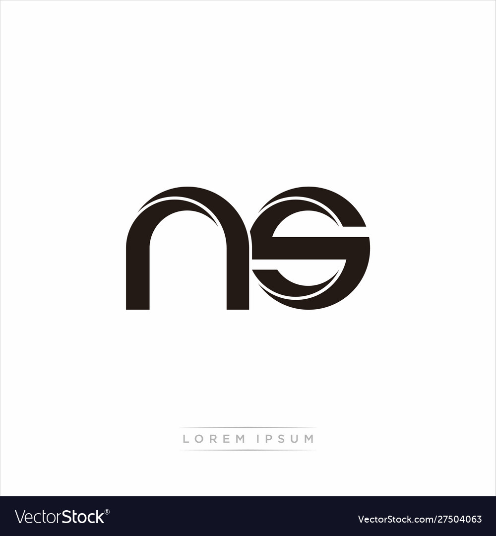 Ns initial letter split lowercase modern monogram Vector Image