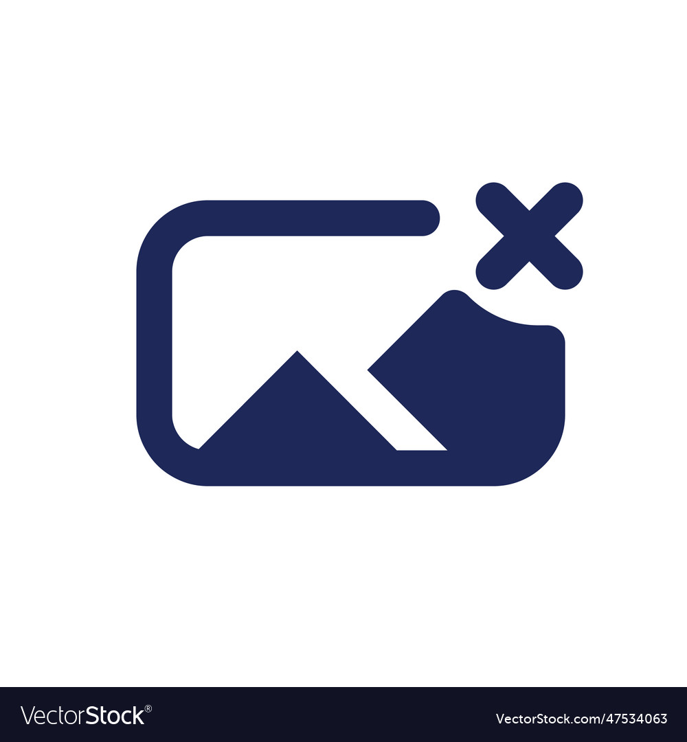 Remove photo file black pixel perfect solid ui Vector Image