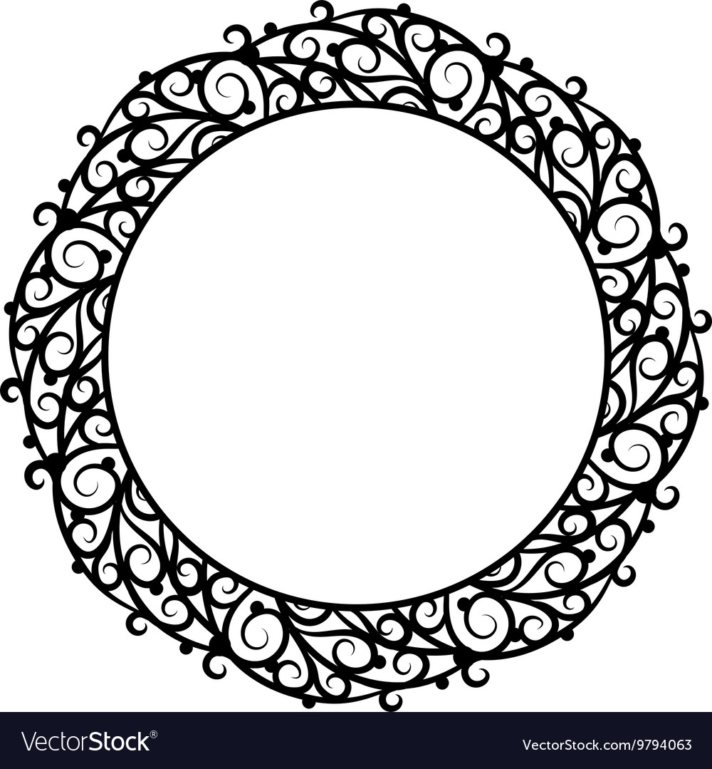 Round frame Royalty Free Vector Image - VectorStock