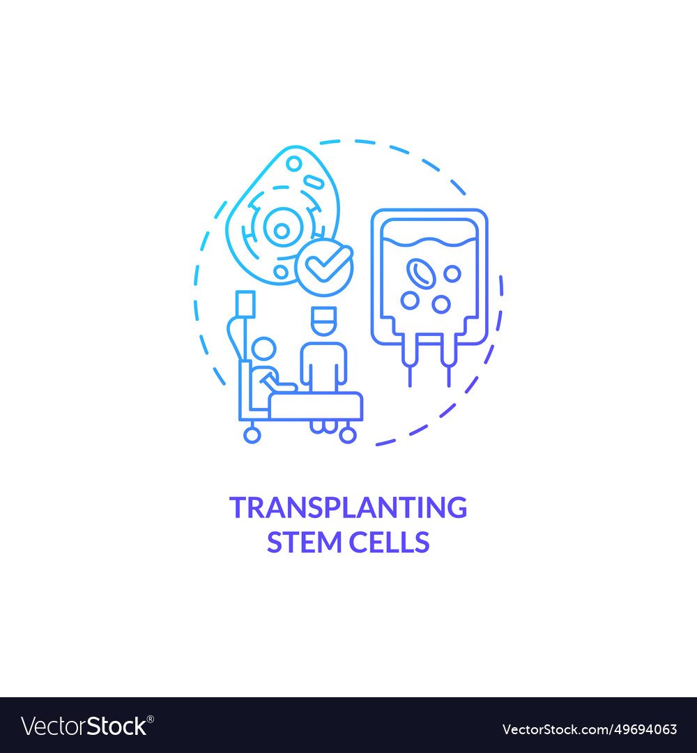 Thin line simple gradient transplanting stem Vector Image