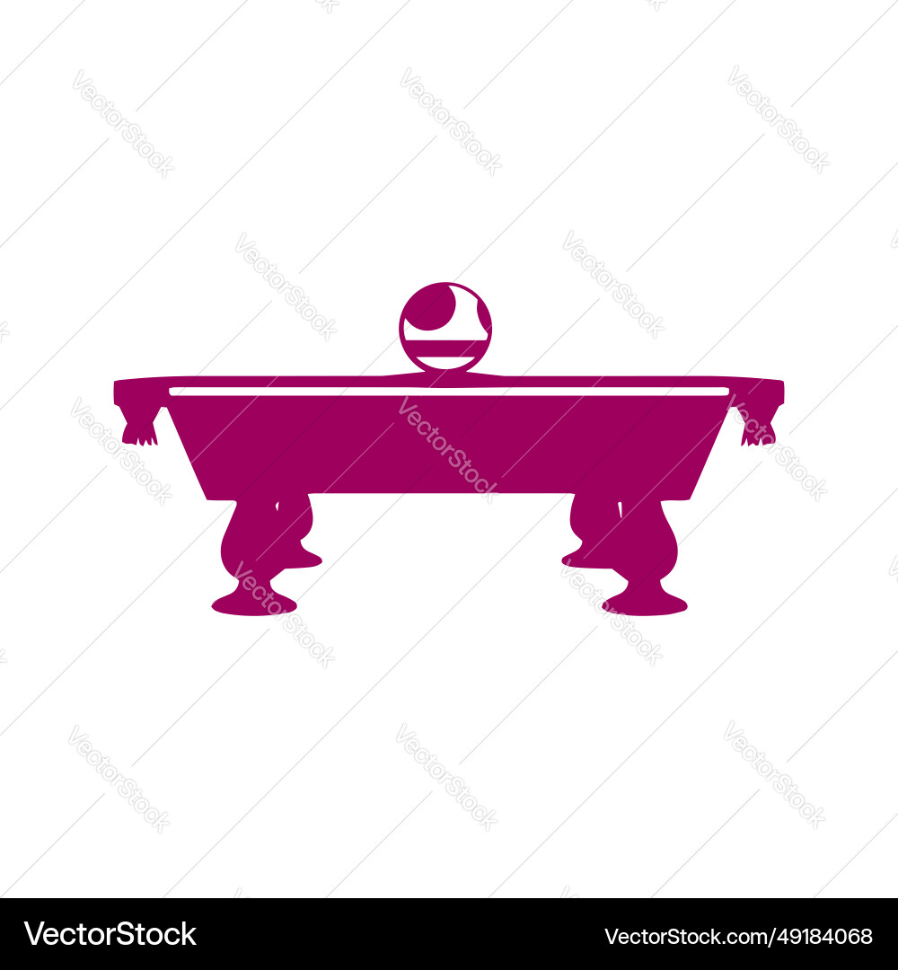 A logo of snooker table icon pool Royalty Free Vector Image